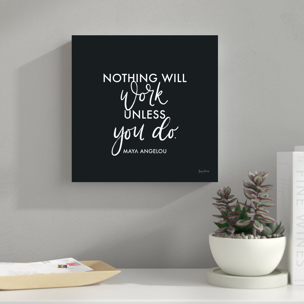 Latitude Run® Words of Wisdom II BW by Becky Thorns - Wrapped Canvas ...