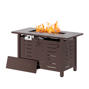 Latitude Run® 40 Inch Gas Fire Pit Table, CSA 48,000 Btu Propane Pits ...