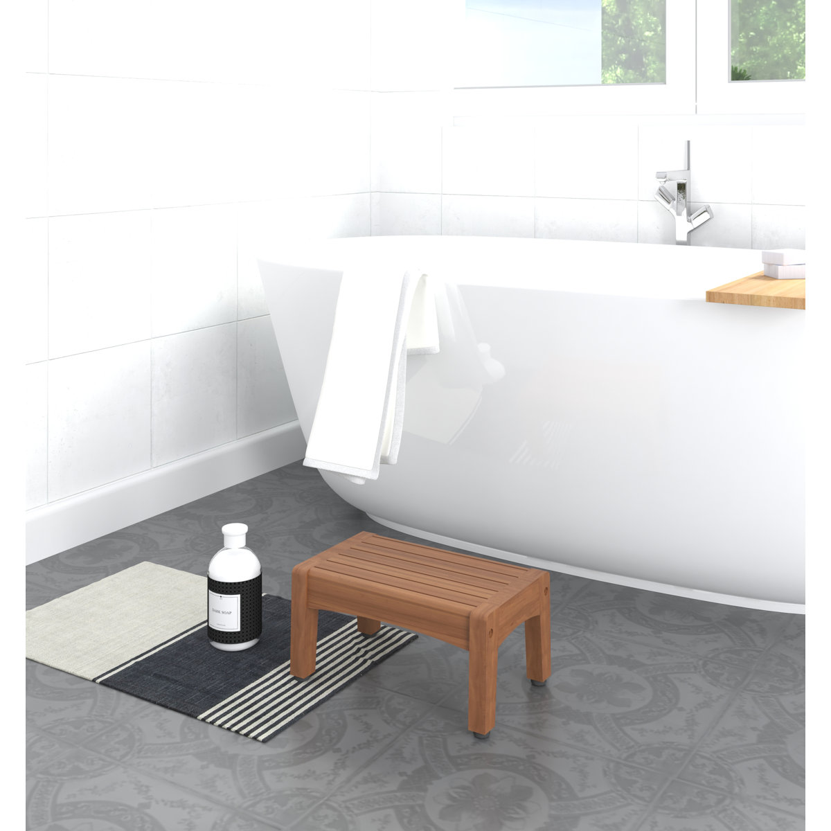 Aqua Teak Manada Teak Step Stool | Wayfair