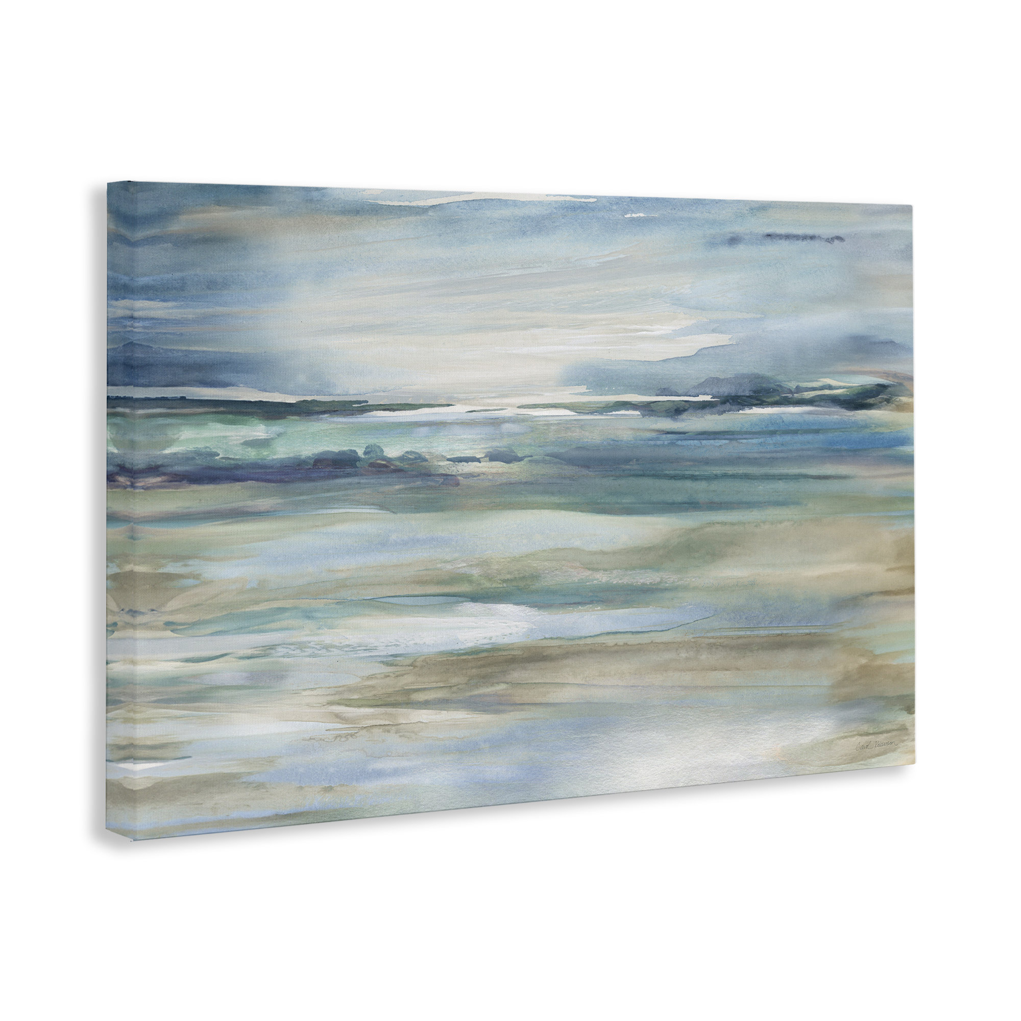 Ebern Designs Gradient Ocean Waves Canvas, design by Carol Robinson ...