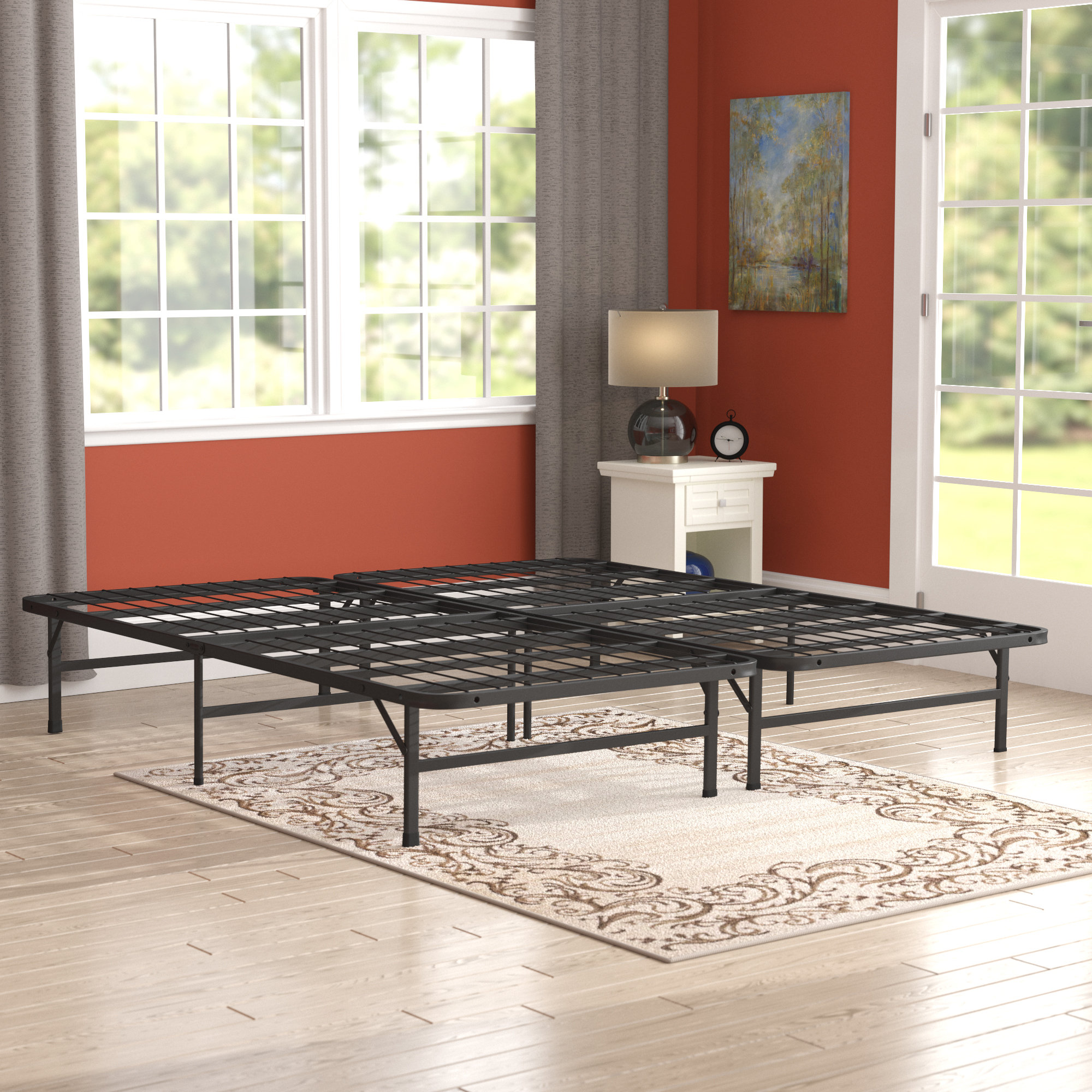 Alwyn Home Northwood Hypnotic 14" Steel Wire-Grid Bed Frame & Reviews ...