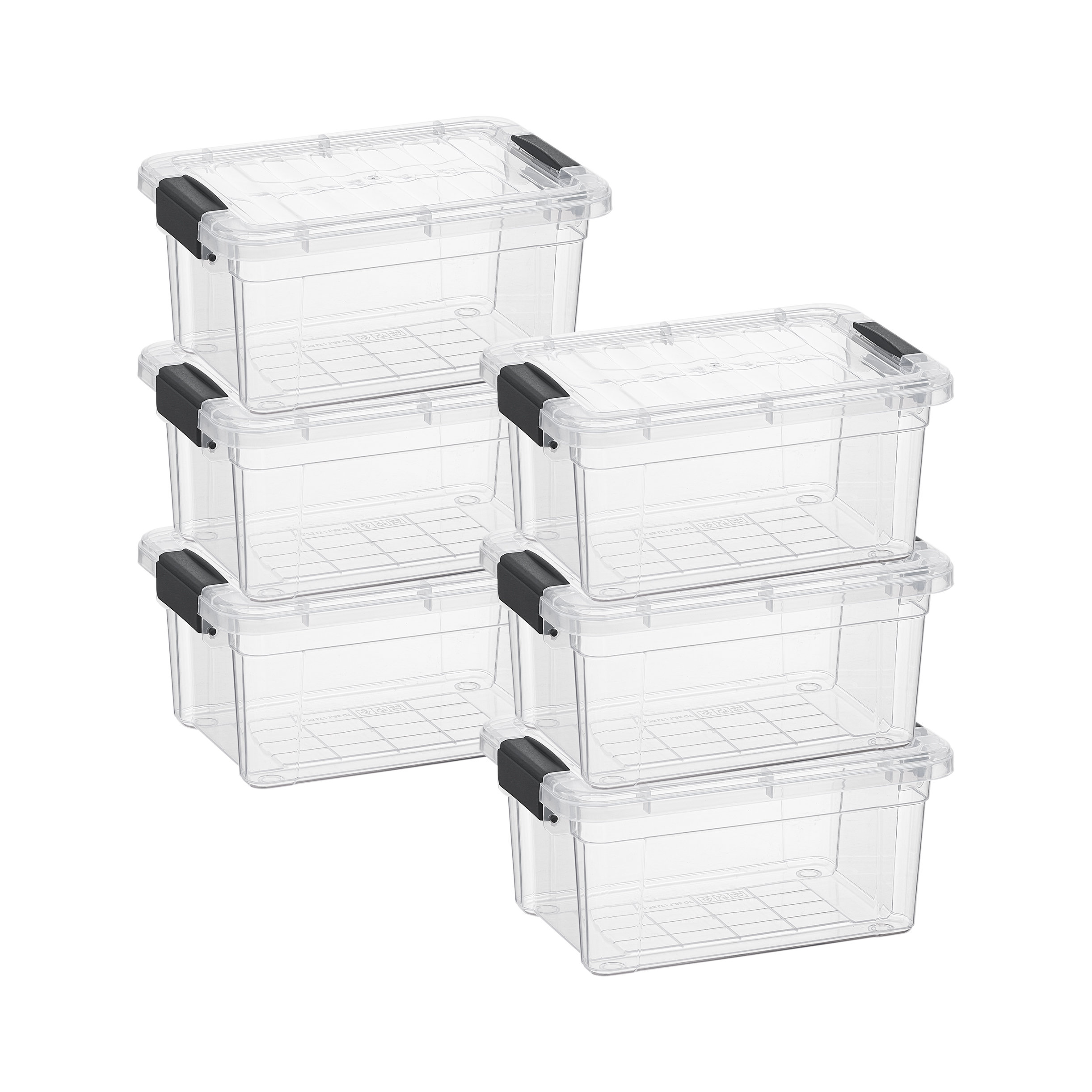 Wrought Studio™ Clear Mini Storage Bin with Lid, 1.85 Qt. Plastic ...