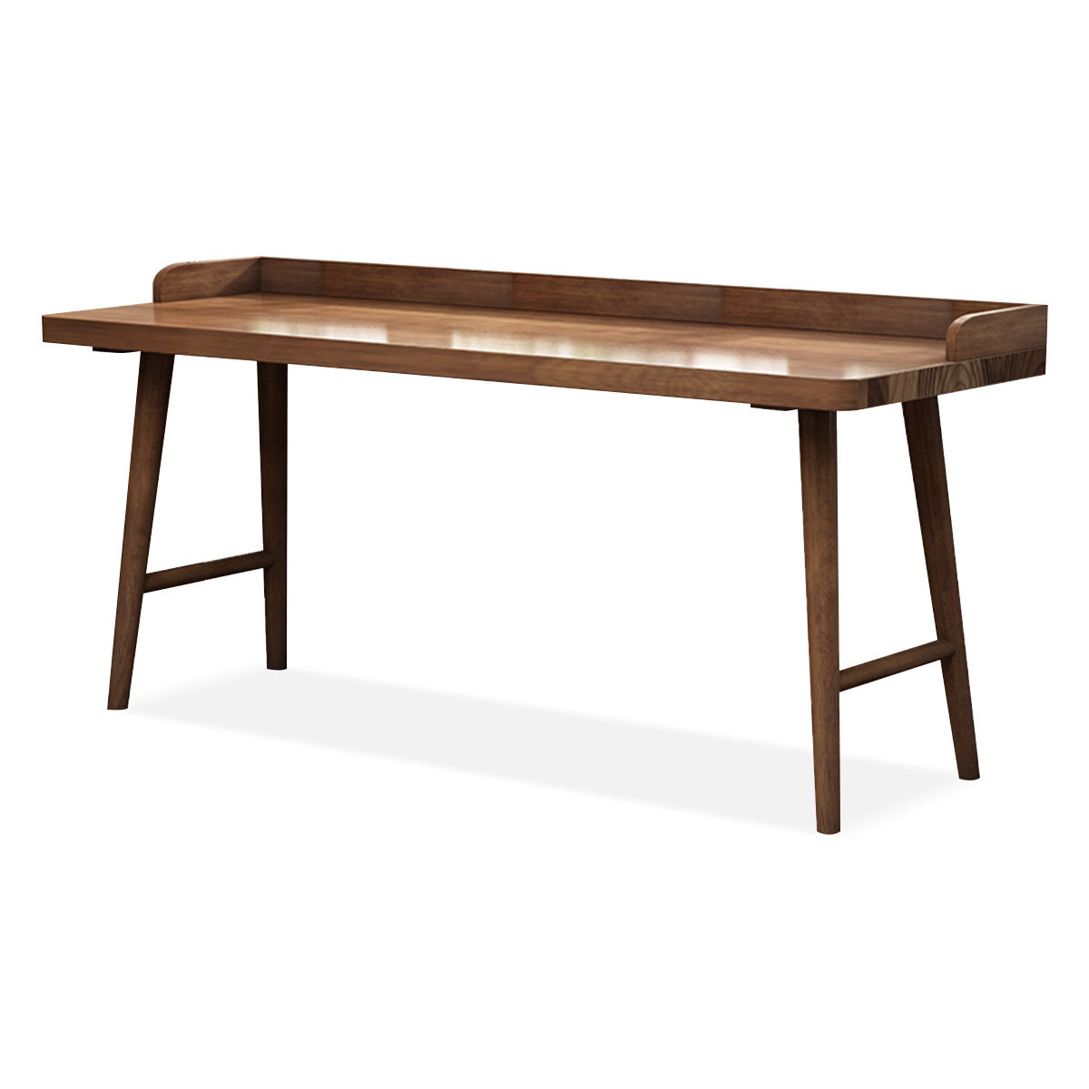 Wildon Home® Walnut Rectangular Solid Wood desk | Wayfair