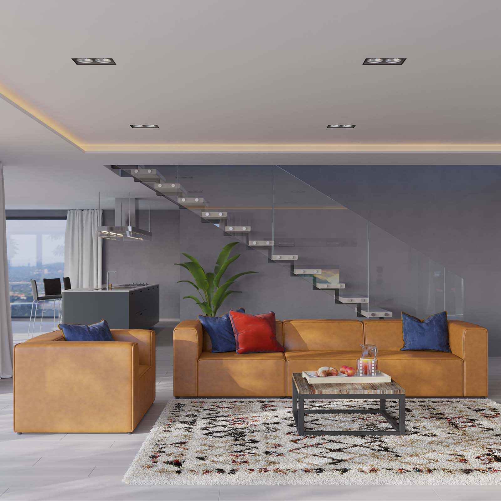 Orren Ellis Mingle Vegan Leather Sofa and Armchair Set | Wayfair