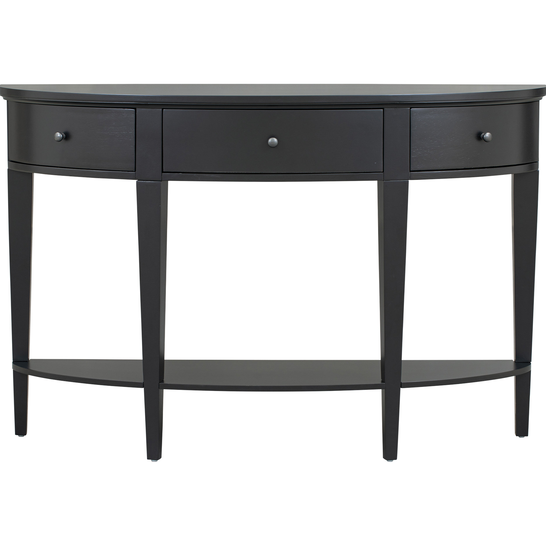 Latitude Run® Curved Console Table For Hallway. 3 Drawer Storage And 1 ...