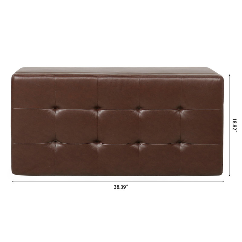 Latitude Run® Faux Leather Entryway Bench With Storage | Wayfair