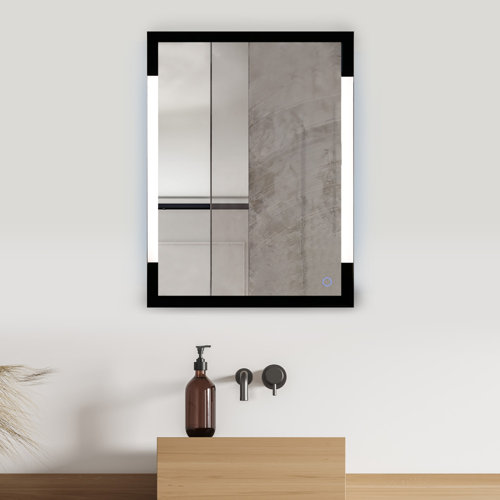 Brayden Studio® Atal Lighted Wall Mirror with Defogger, Adjustable ...