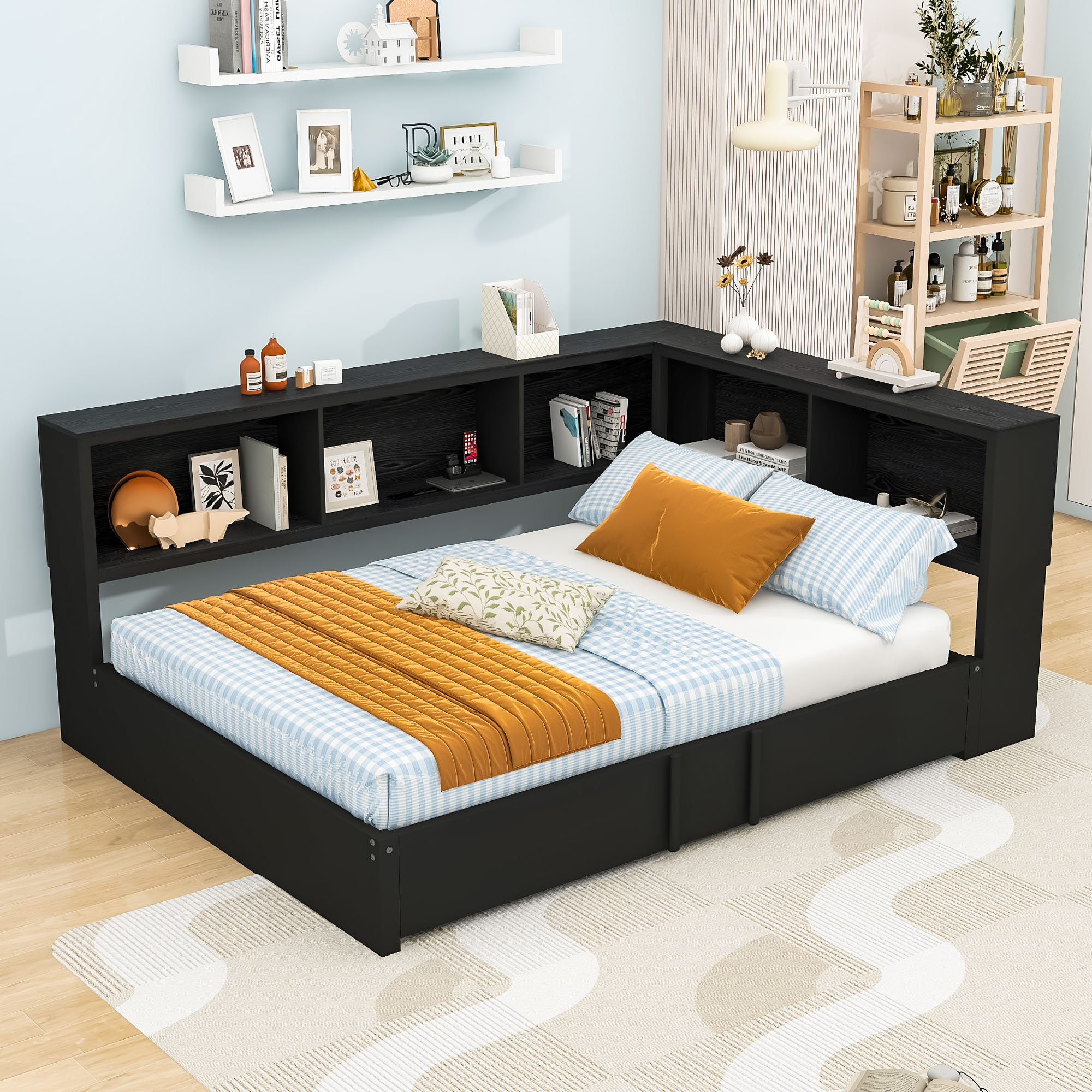 Latitude Run® Full Size Metal Daybed with Twin Trundle, Storage, and ...