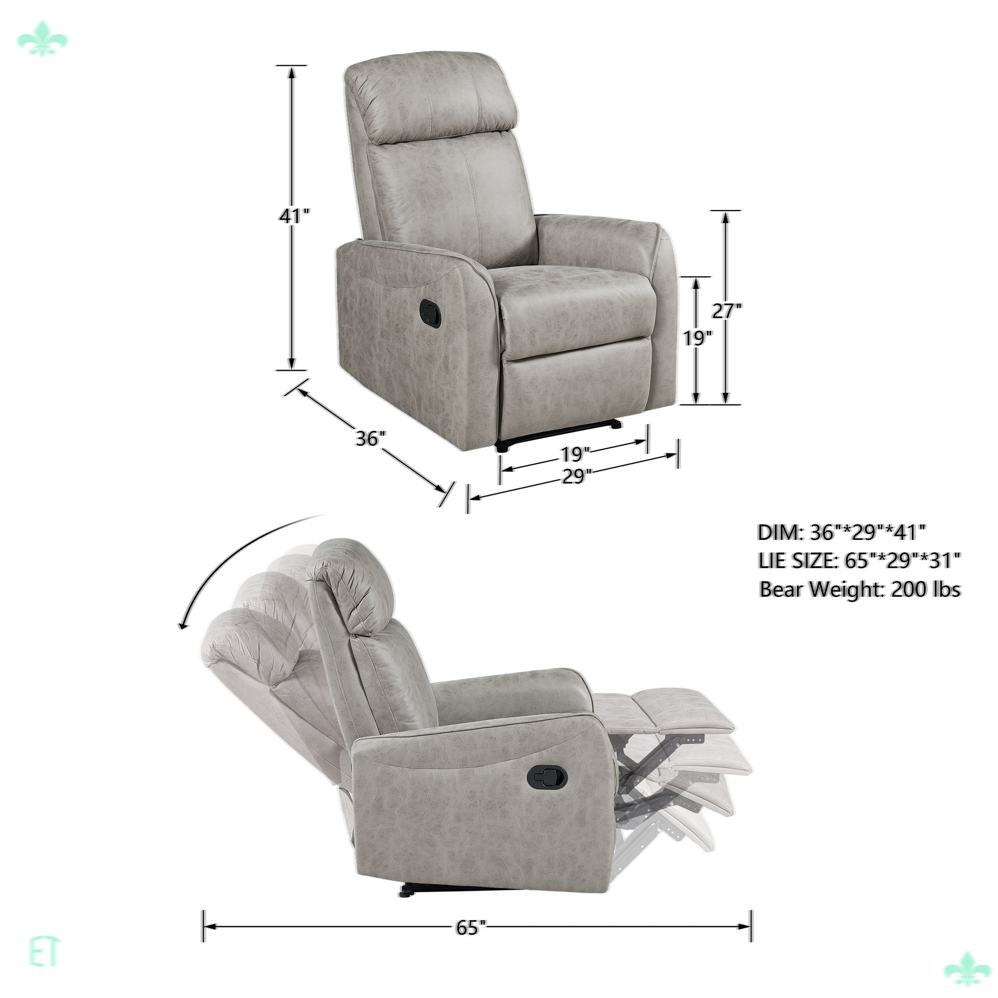 Winston Porter armchair;Function sofa;Lie Function sofa;Lounge chair ...