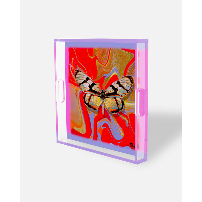 David Stesner ArtHouse Scarlet Marble Flight | Wayfair