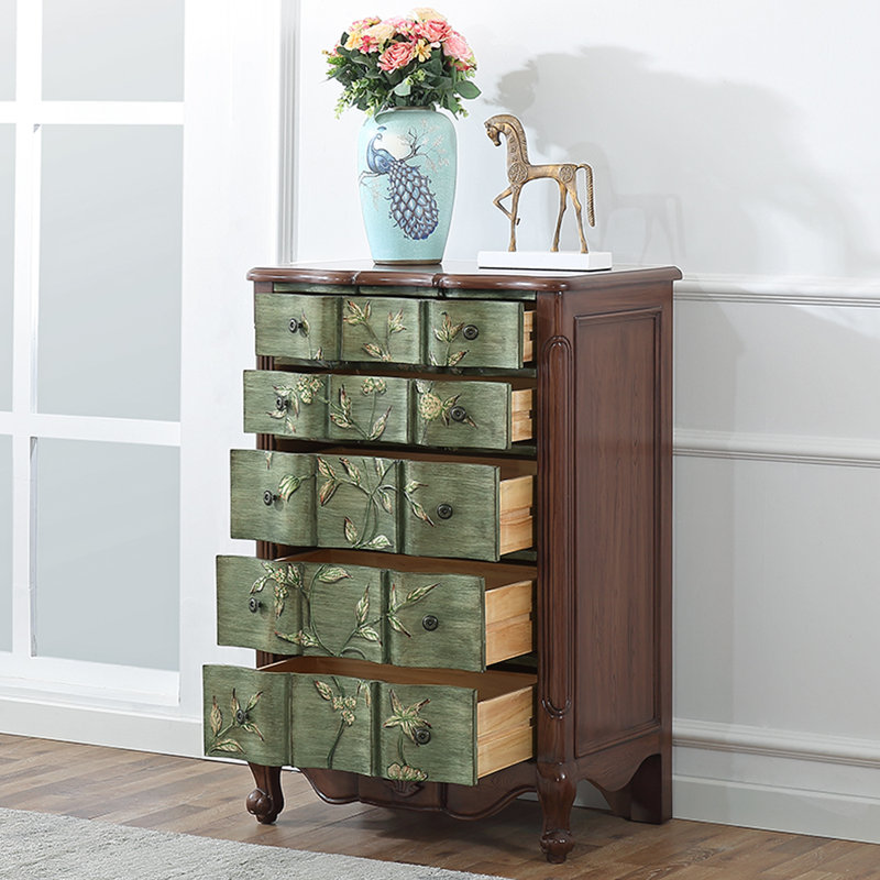 Ruthber Solutions 5-Drawer Hand-Painted Entryway Accent Chest | Wayfair