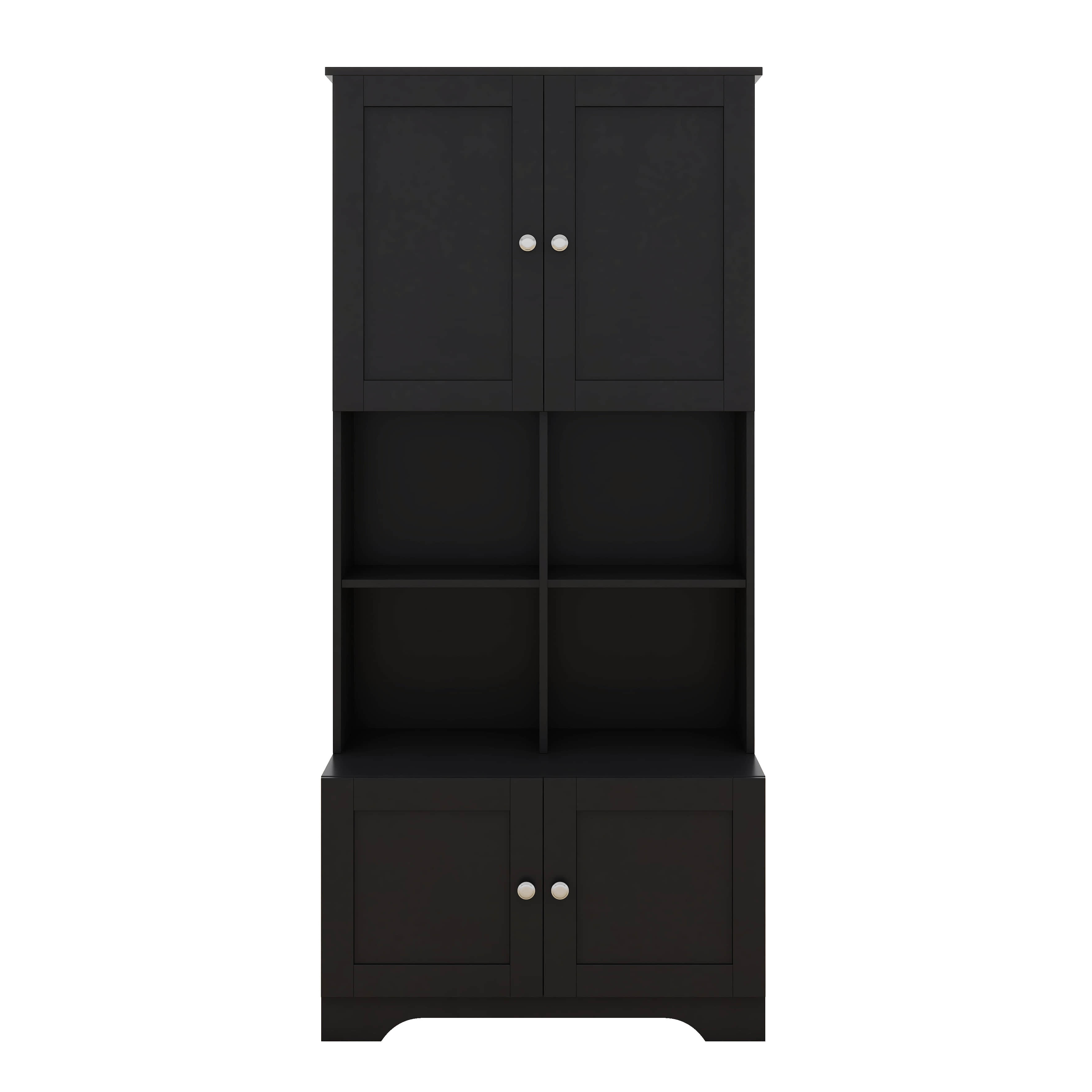 SUNNY HOUSE 67" Tall Floor-Standing Cabinet, Large Bathroom Storage ...