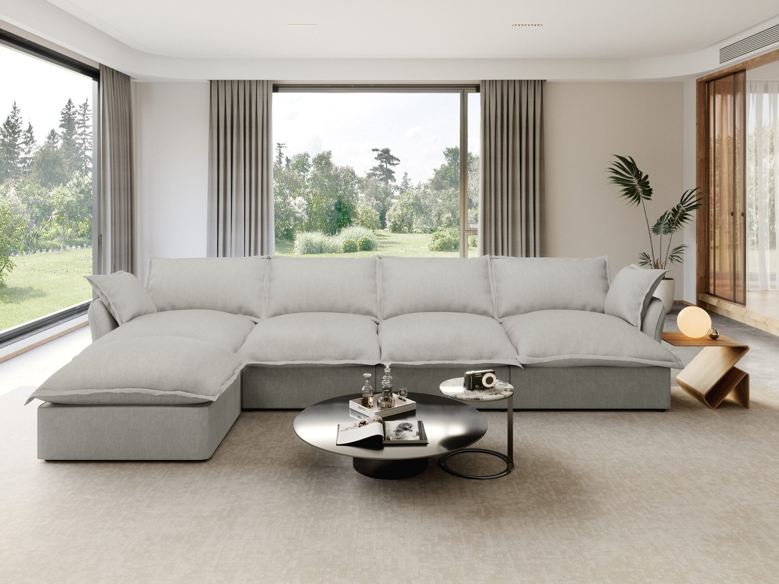 RUGS BY ZHALEH LIMITED INC Modular Sectional Couch Down Filled Sofa ...