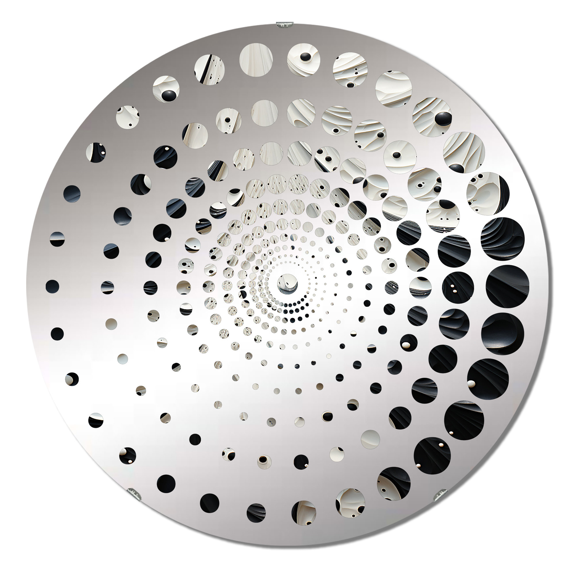 East Urban Home Chaneka - Spiral Circle Wall Mirror | Wayfair