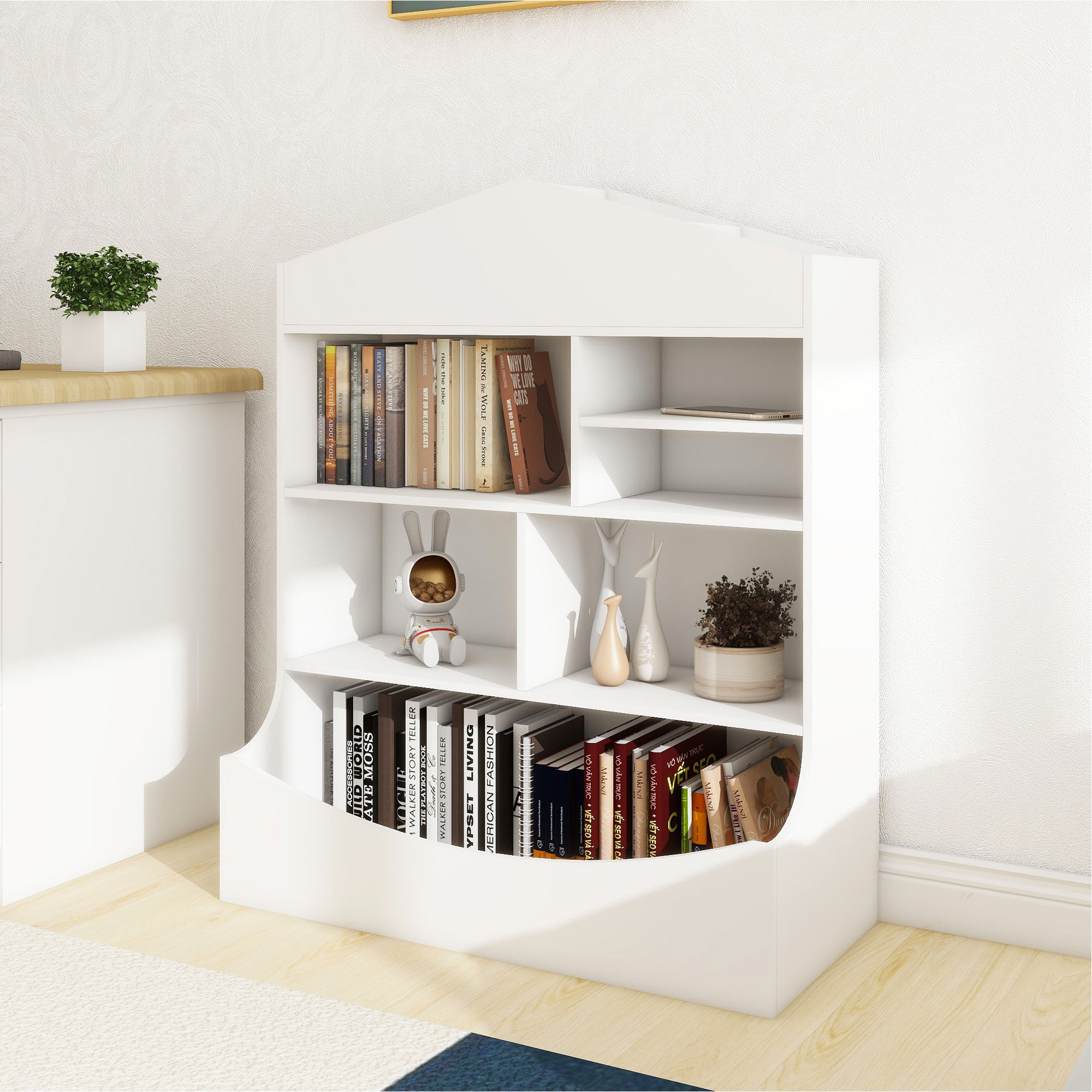 Winston Porter Multi-Functional 7 Shelf Bookcase - Wayfair Canada