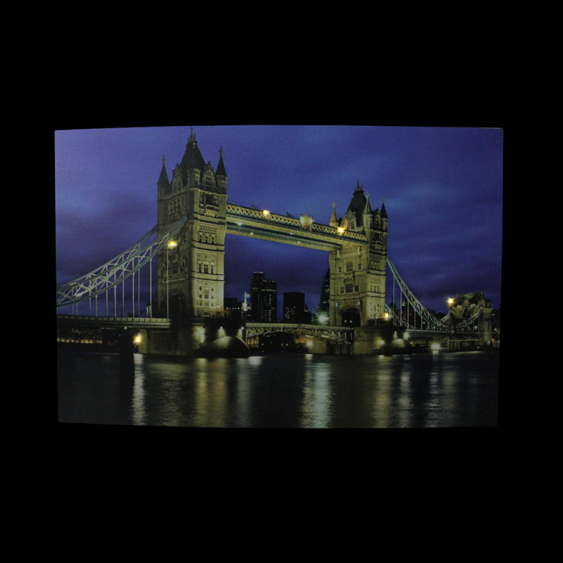Northlight Seasonal LED Lighted Famous London Bridge Canvas Wall Art 15 ...