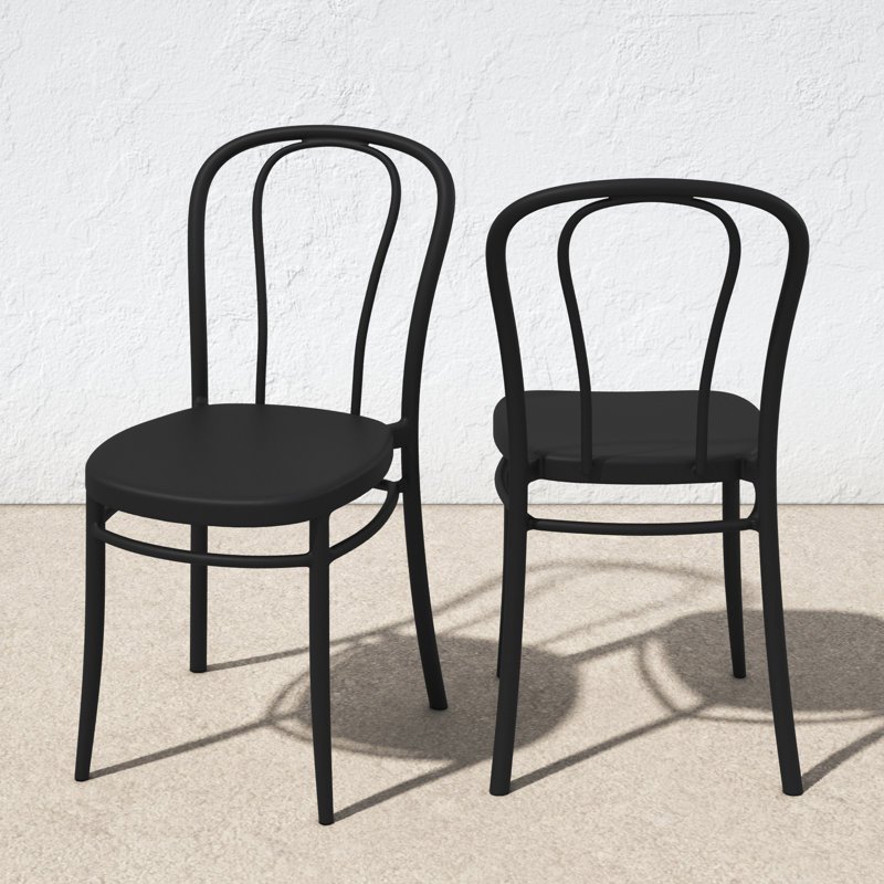 AllModern Farrah Outdoor Stackable Dining Side Chair & Reviews | Wayfair