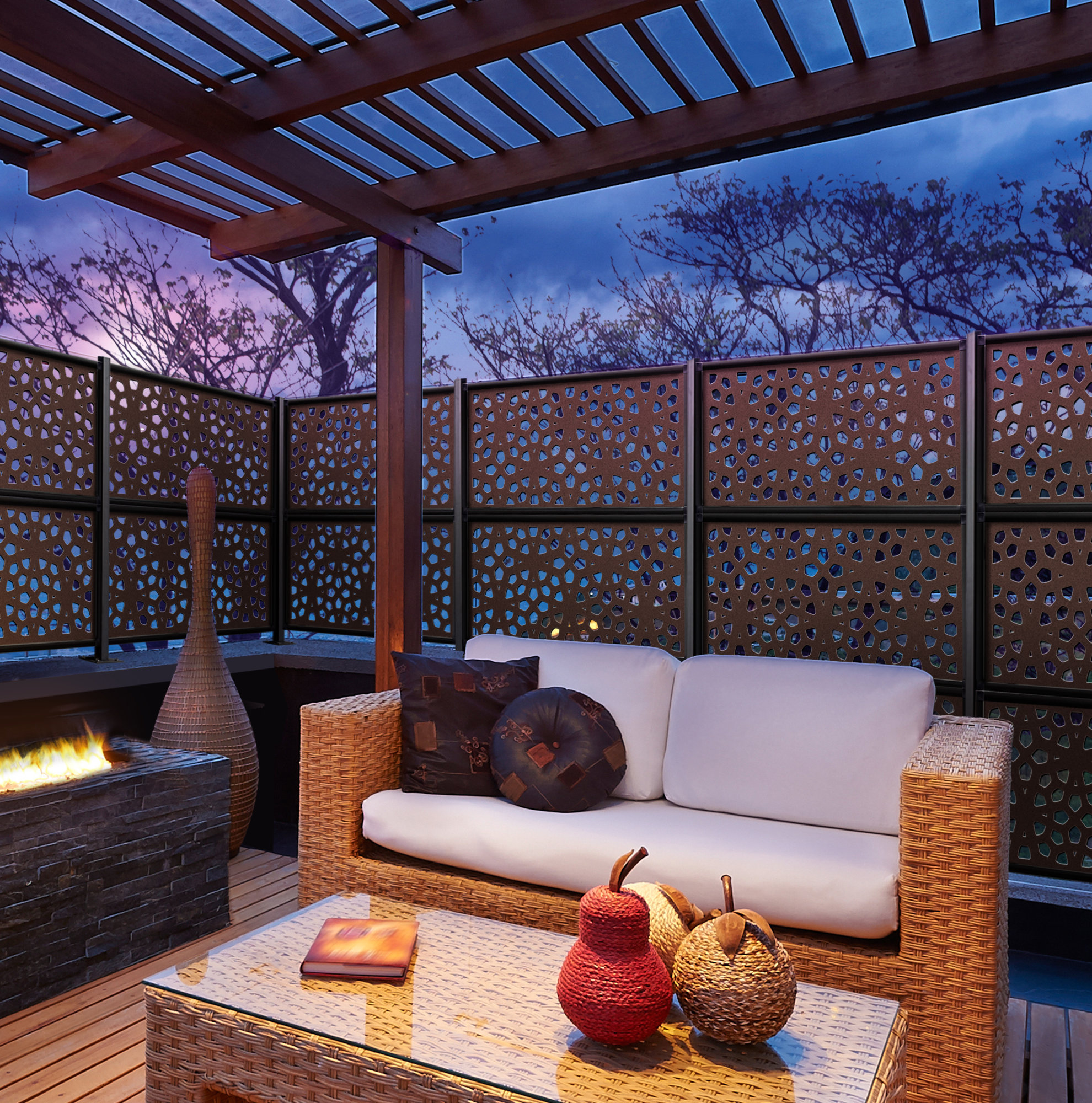 OUTDECO 48'' H x 24'' W Brown Composite Fencing - Wayfair Canada