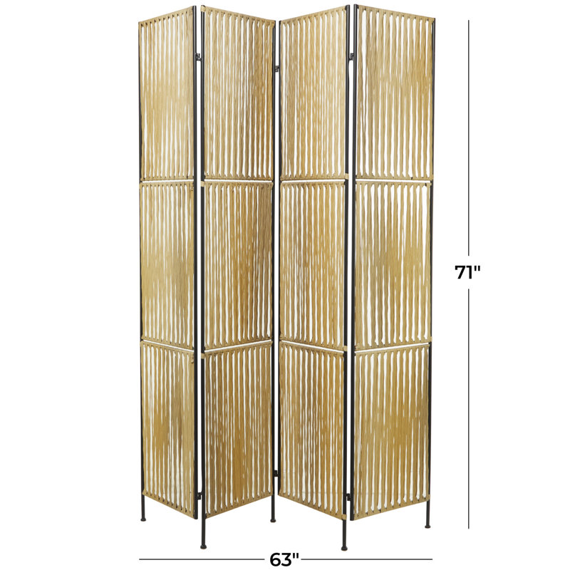 Novogratz Cole And Grey Natural Dried Plant Room Divider Screen | Wayfair