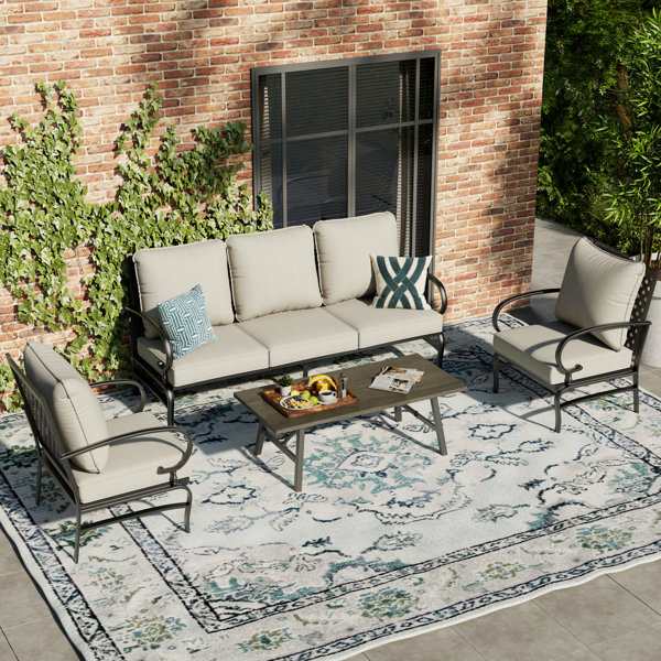 HAK 4 Piece Outdoor Conversation Furniture Set | Wayfair