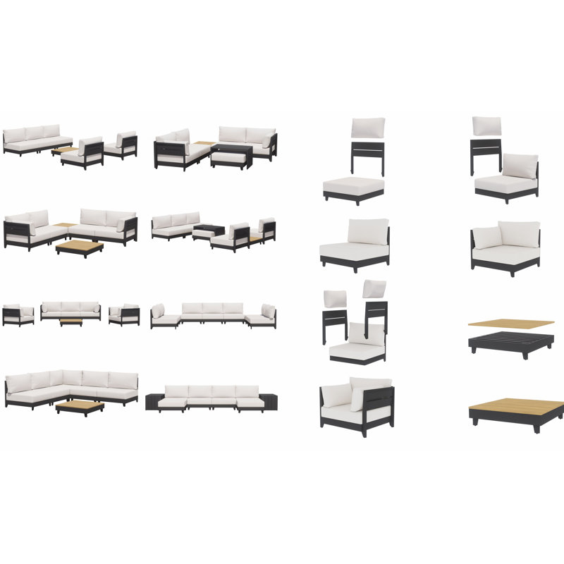 Birch Lane™ Dez 5pc Multi-Chair Seating Sectional | Wayfair