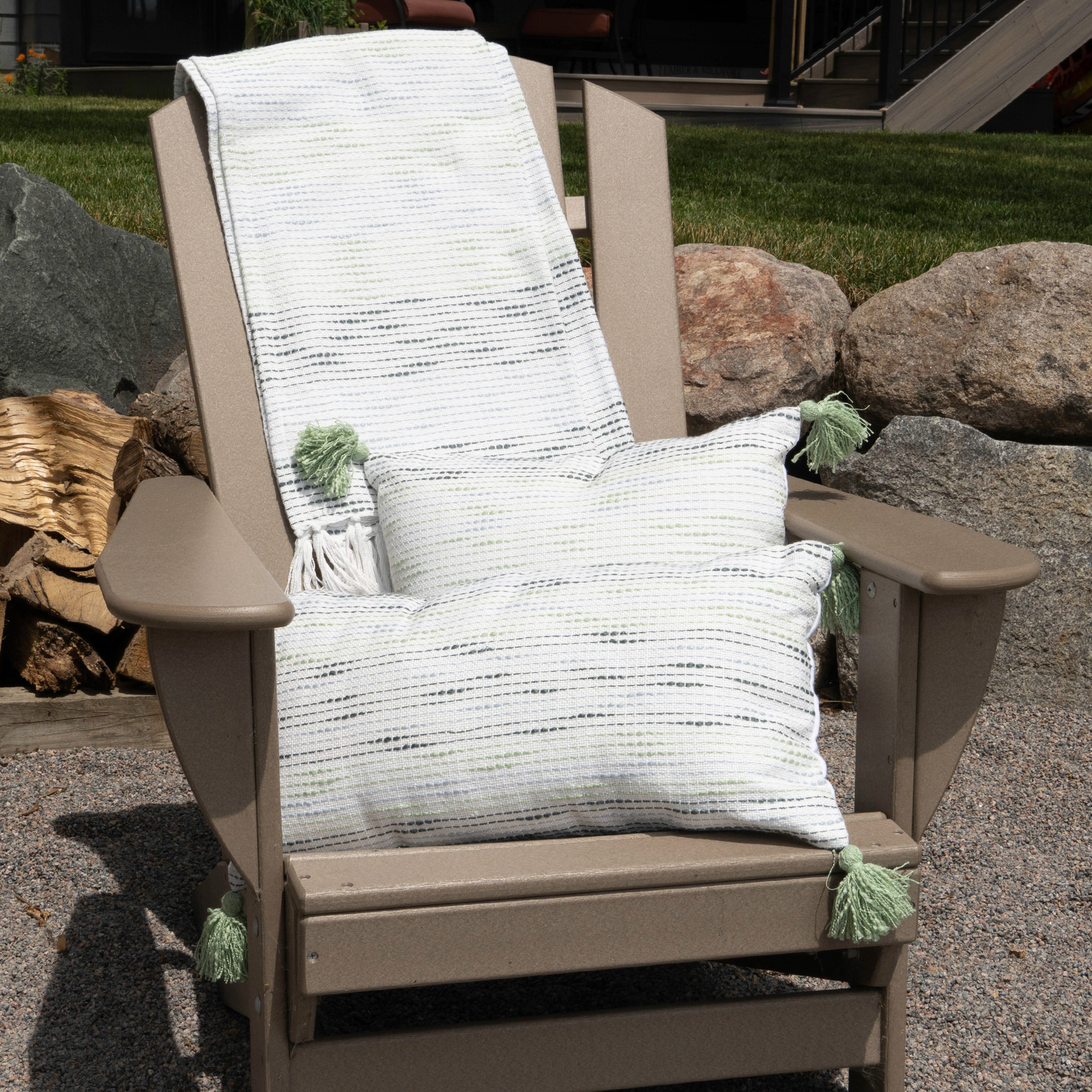 Elsie & Zoey Zahara Tassels Indoor/Outdoor Throw Pillow | Wayfair