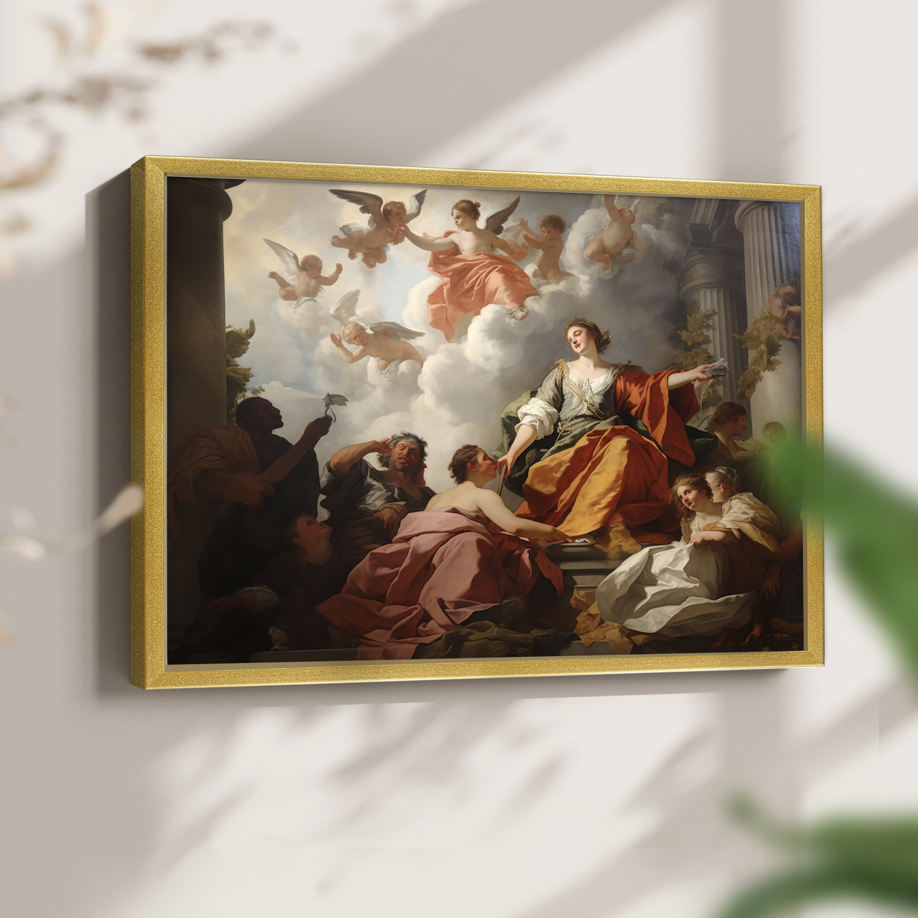 Charlton Home® Angels From Above-XXXI -Framed Print - Restickable | Wayfair