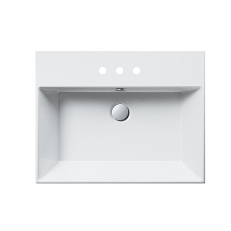 Catalano Premium 18.5'' White Fireclay Rectangular Bathroom Sink | Wayfair