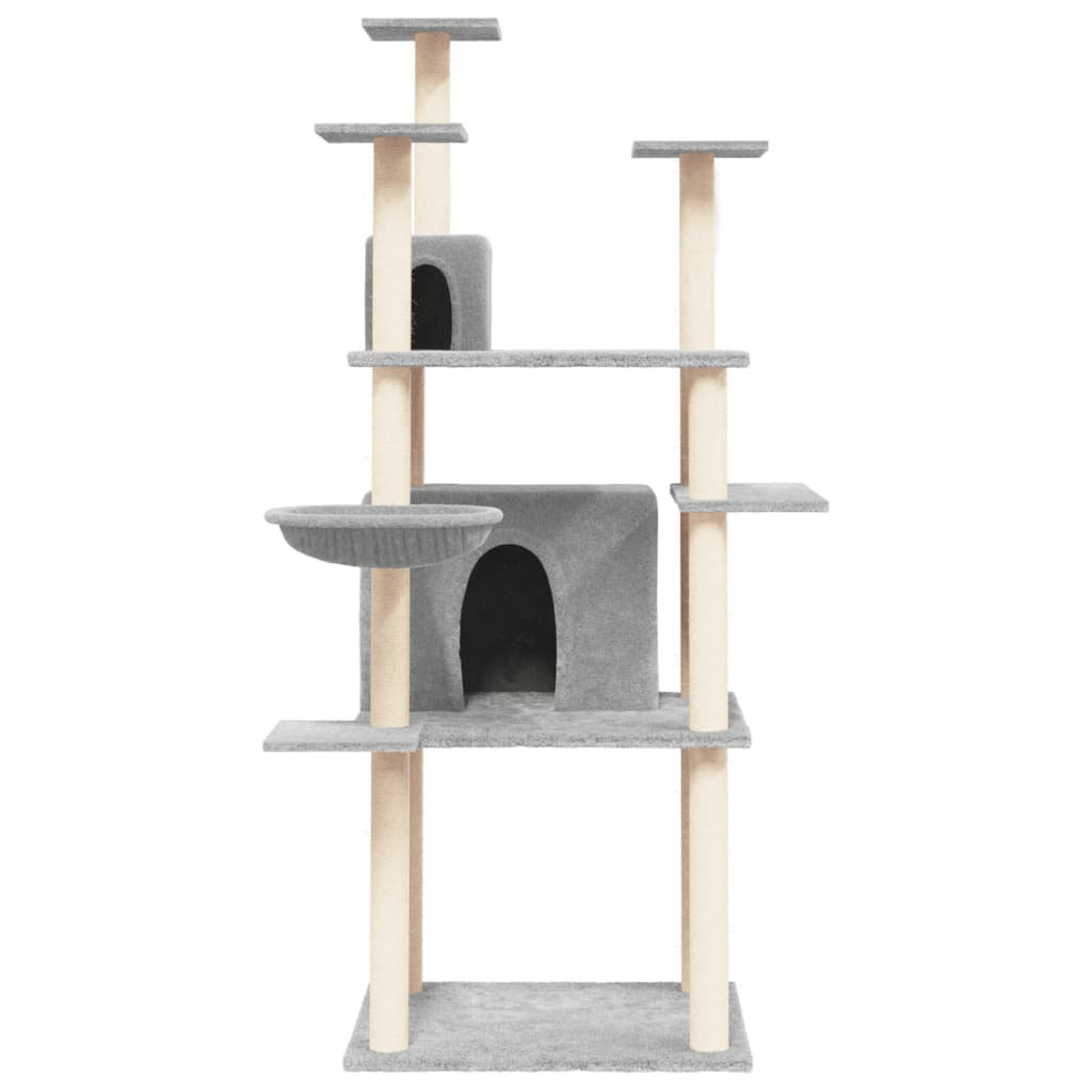 Latitude Run® Cat Tree Engineered Wood, Plush, Sisal Large Durable ...