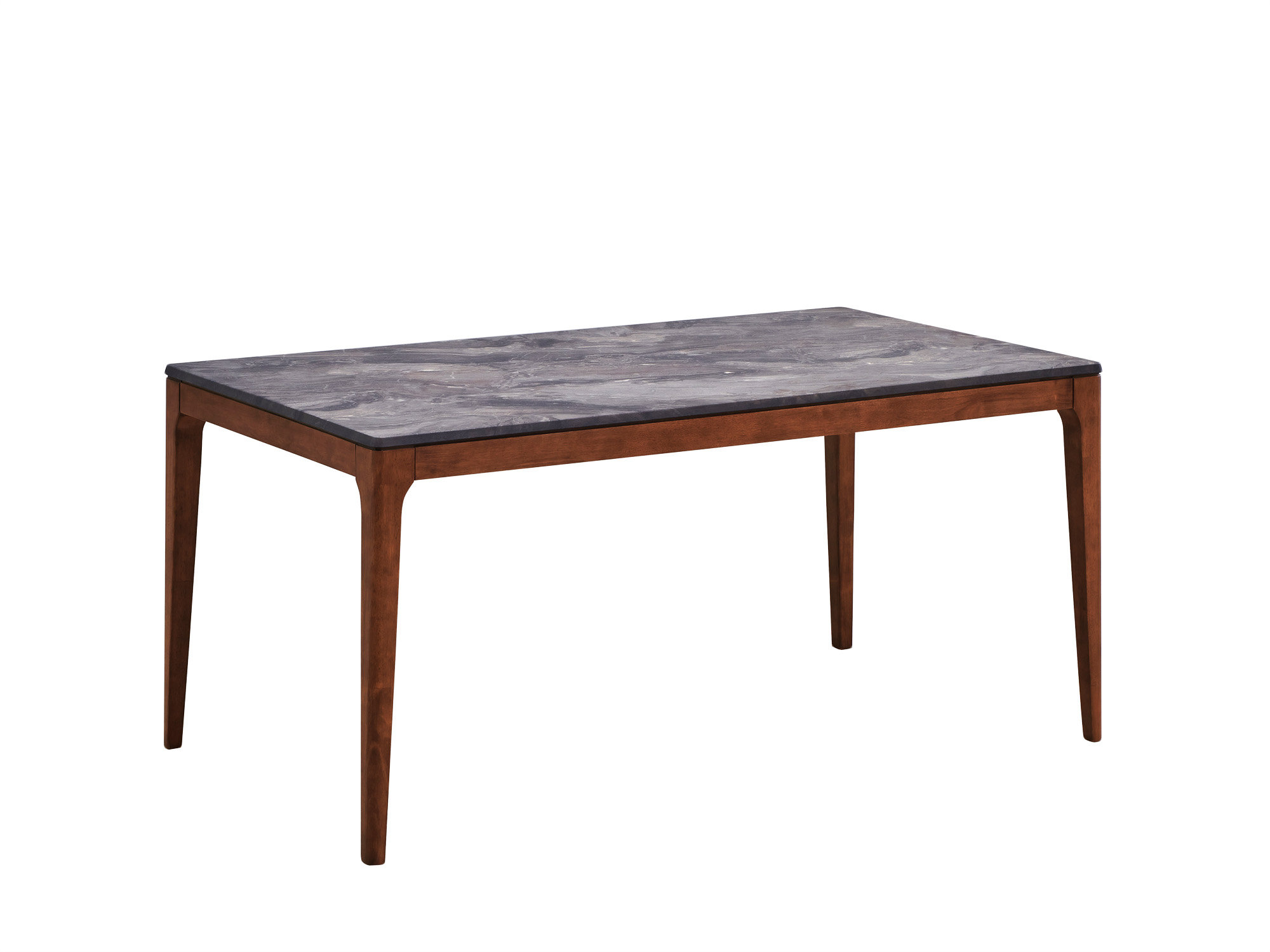 Wrought Studio™ Bevis Engineered Stone Top & Walnut Finish Dining Table ...