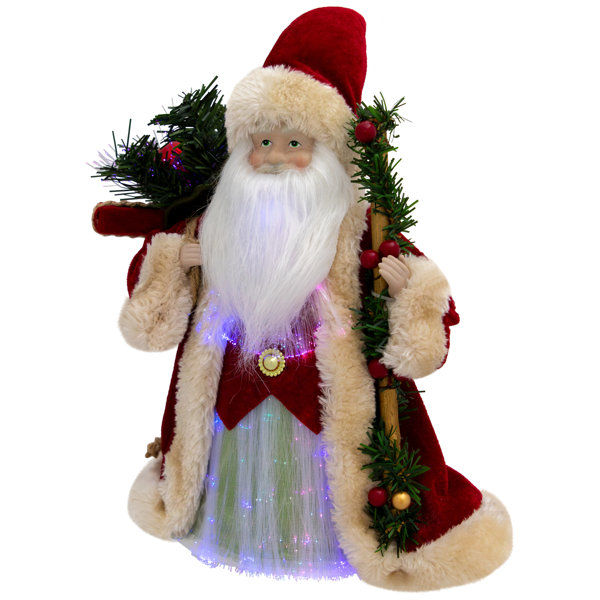Northlight Lighted Color-Changing Fiber Optic Santa Claus Christmas ...