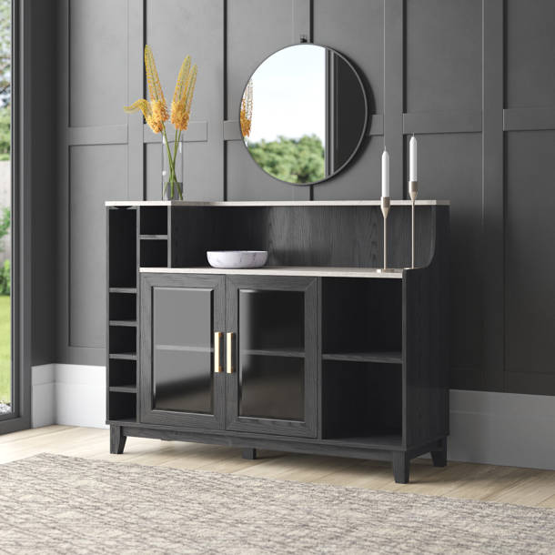 Mercury Row® Wakeland Console Bar Cabinet with Wine Storage & Reviews ...
