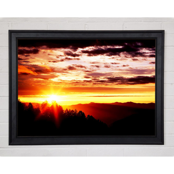 Union Rustic Sunrise Over Treeline - Single Picture Frame Art Prints ...