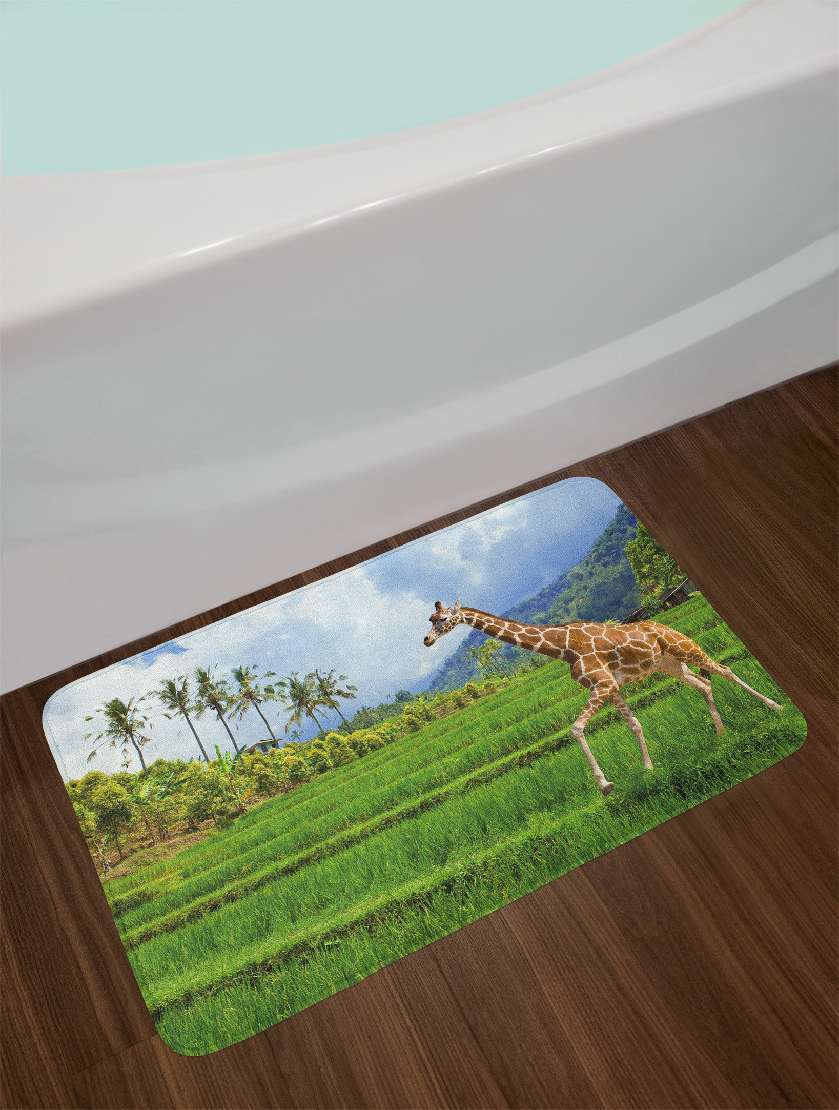 East Urban Home Nature the Giraffe Bath Rug | Wayfair