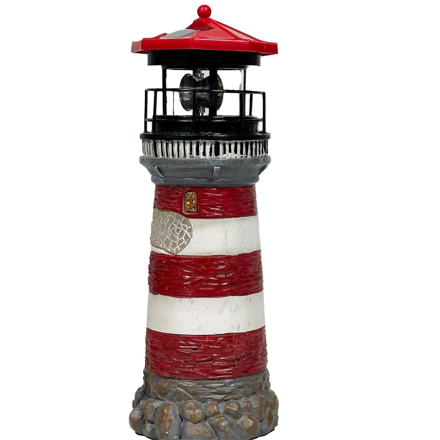 Stock Preferred Solar Lighthouse Rotating Led Waterproof Outdoor Garden ...