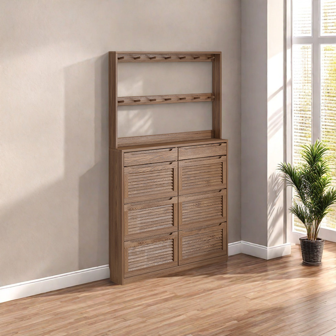 Elegant Home Furnishings.s Solid Oak Hall Tree with Drawer - Wayfair Canada
