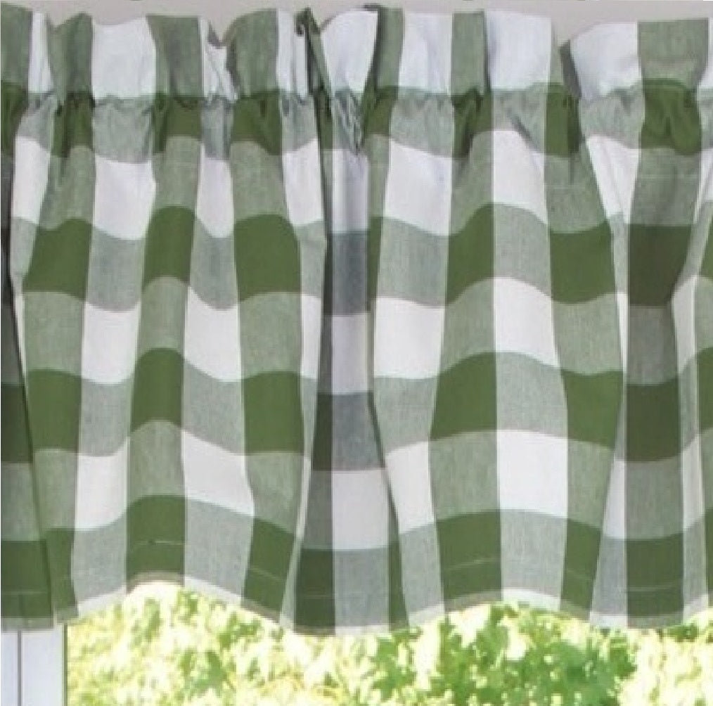 Gracie Oaks Anceline Cotton 6.5'' W Window Valance Sage | Wayfair