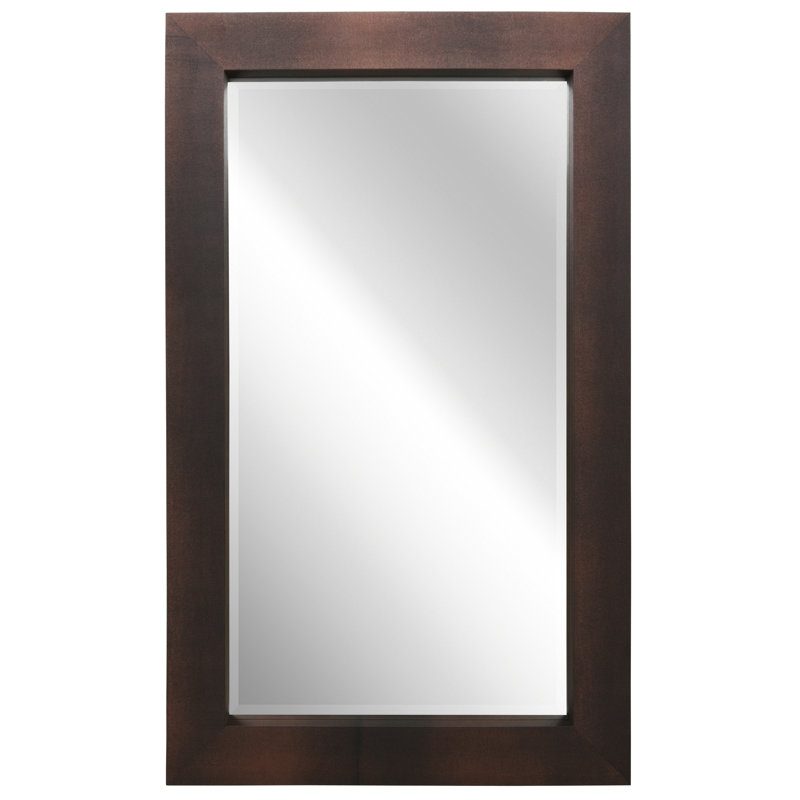 Empire Art Direct Rectangle Leather Floor Mirror & Reviews | Wayfair