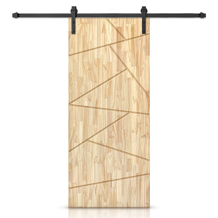 Calhome Paneled Painted with Installation Hardware Kit Barn Door ...