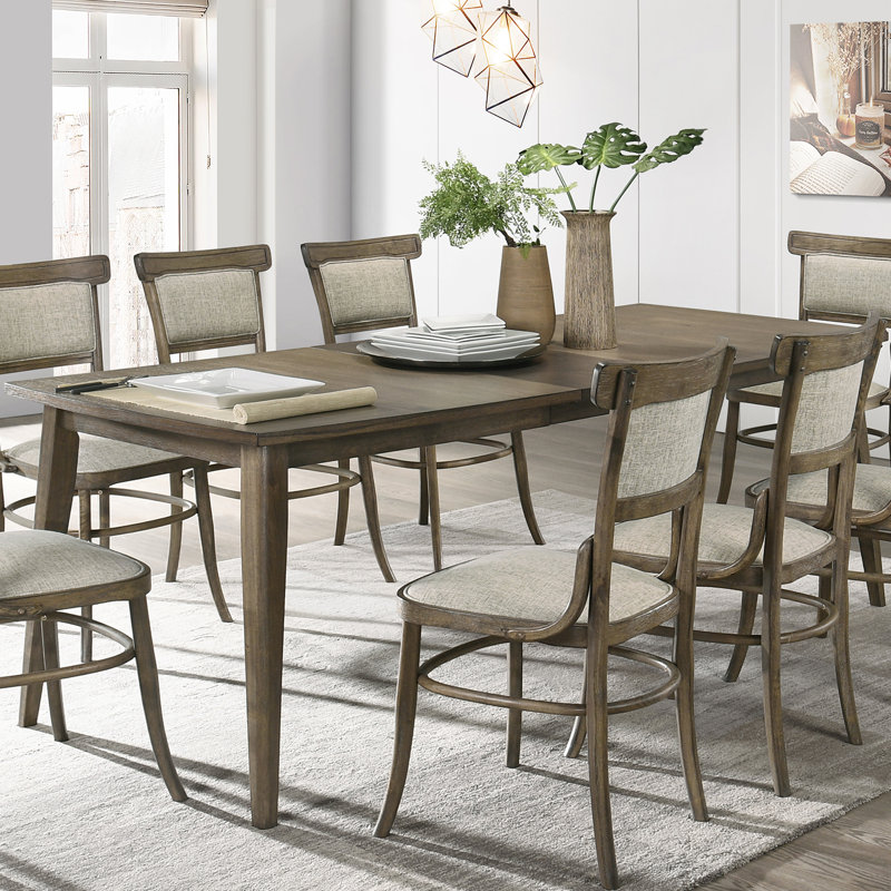 Loon Peak® Rectangle Dining Table With 16-Inch Wide Extension Leaf In ...
