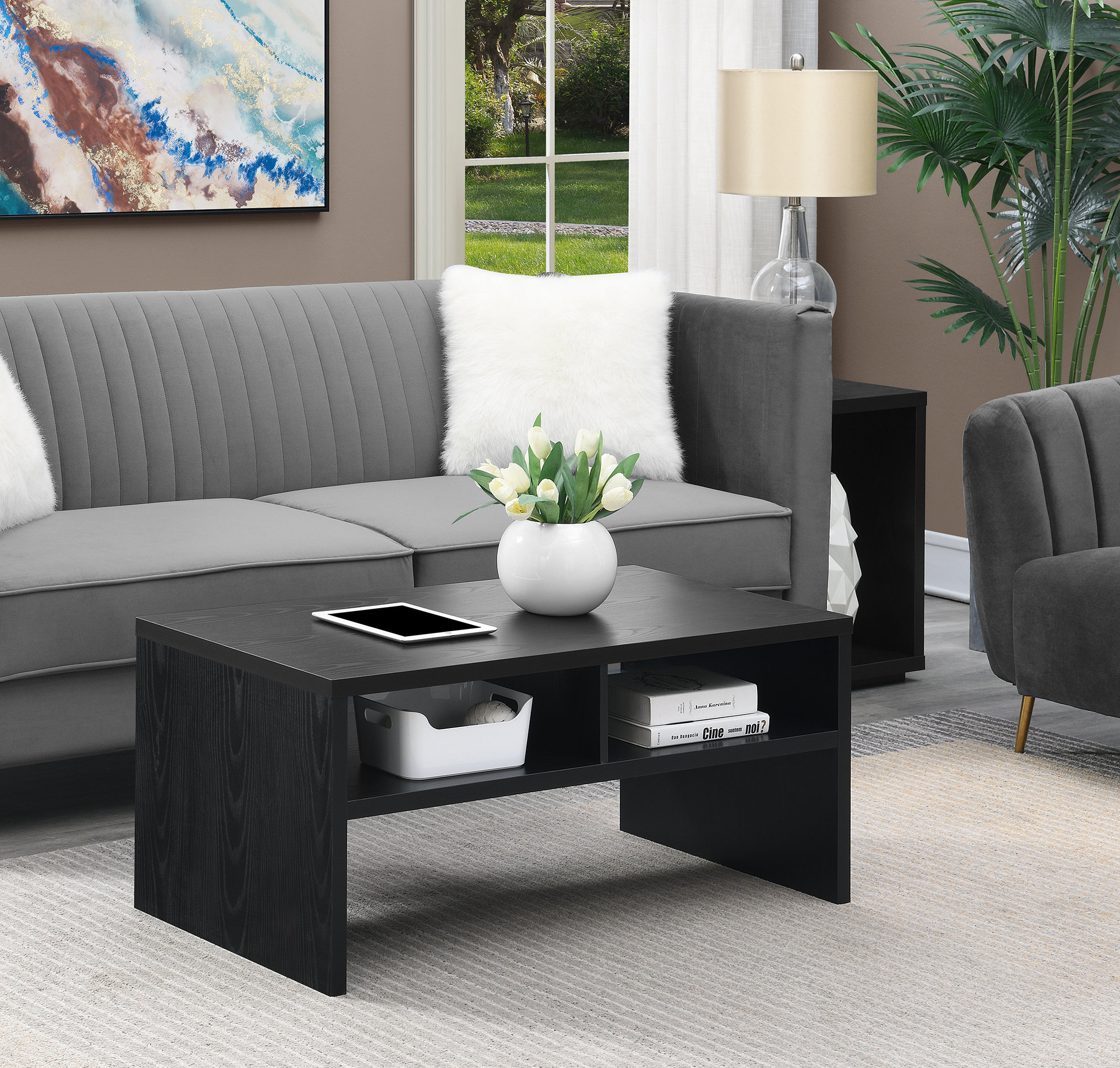 Ebern Designs Gundelinda Sled Coffee Table with Storage & Reviews ...