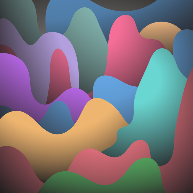 George Oliver Design With Overlapping Shapes - Wrapped Canvas Graphic ...