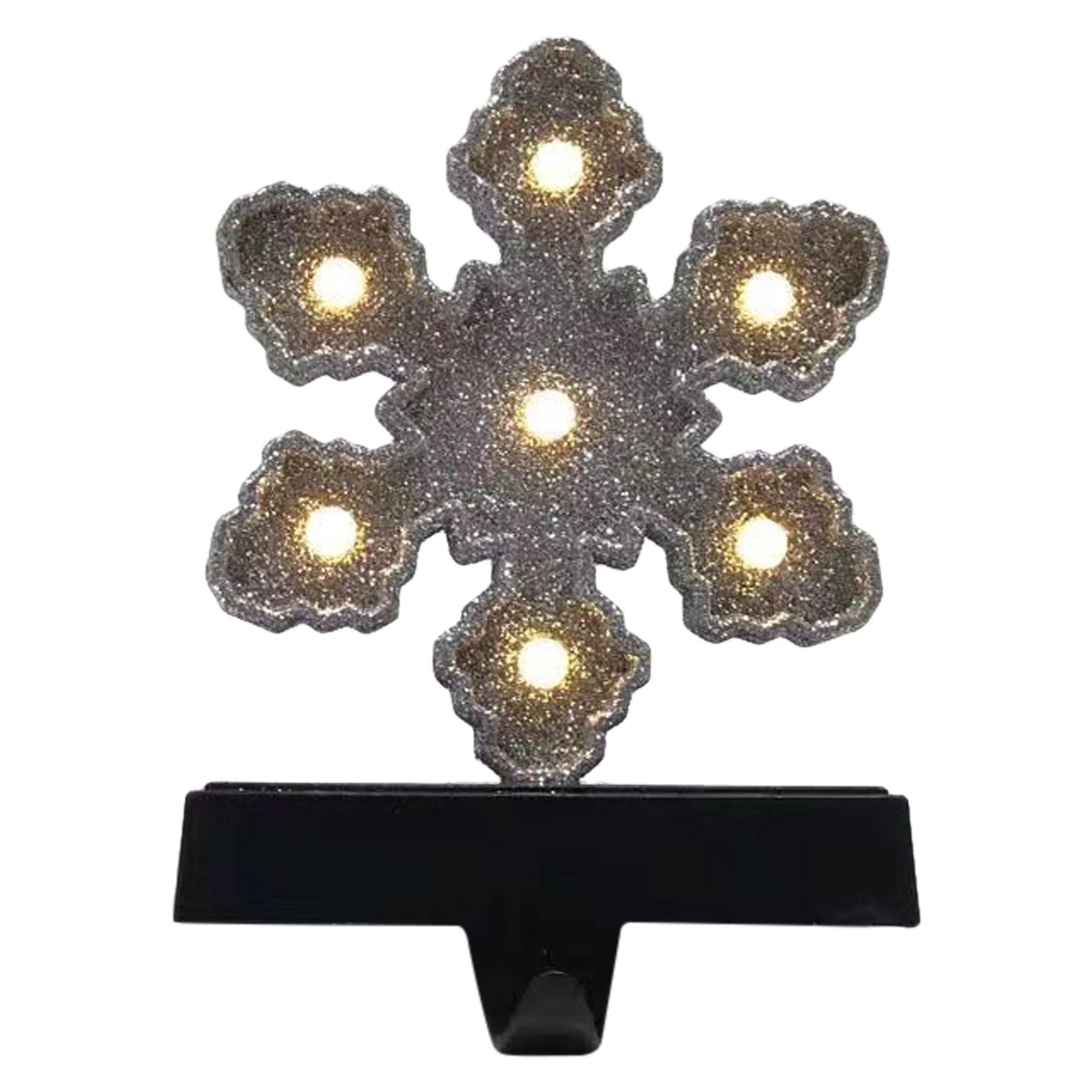 Northlight Seasonal Silver Glittered LED Lighted Snowflake Christmas ...