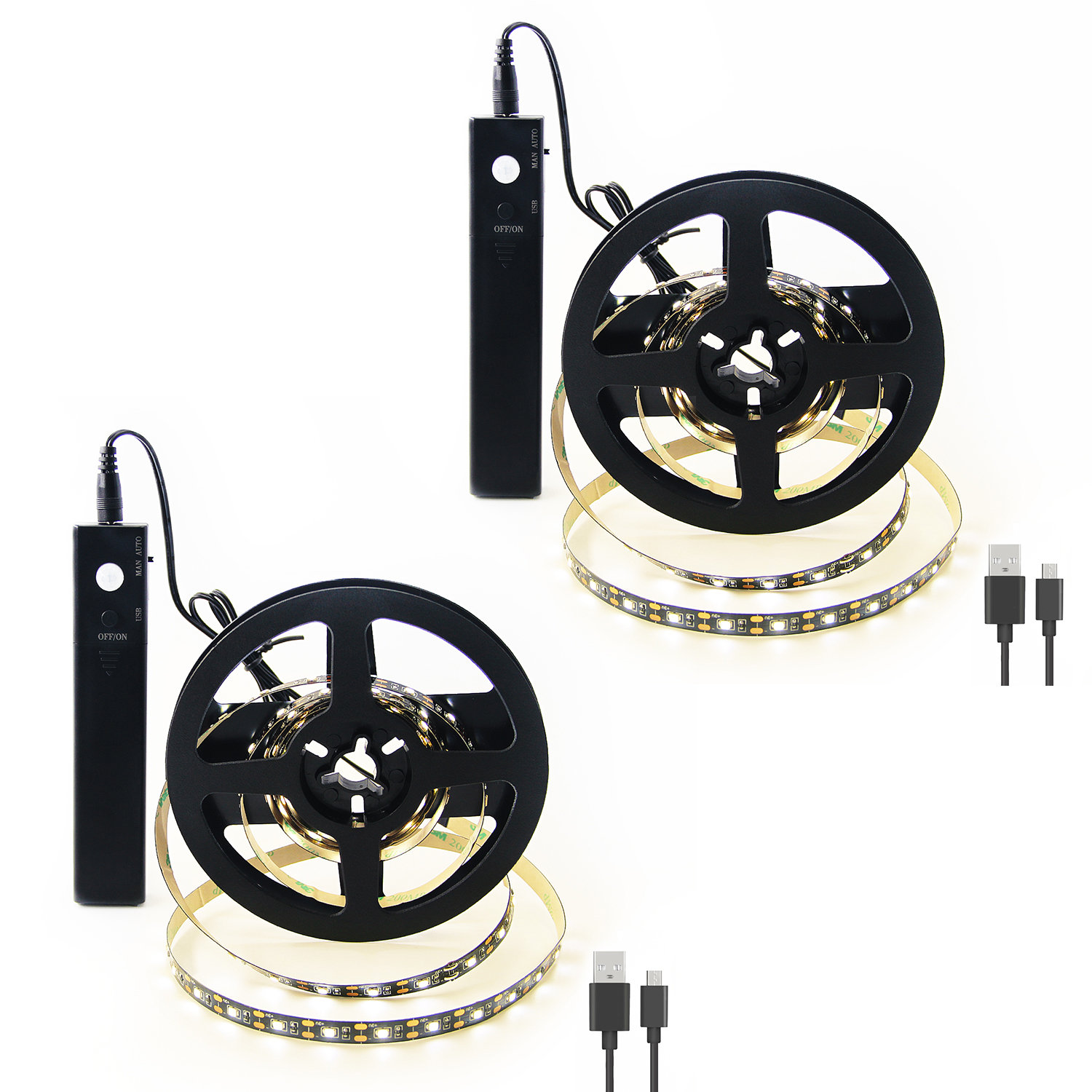 VST 6.56ft 3000K Motion Sensor LED Tape Light with Battery Operated ...