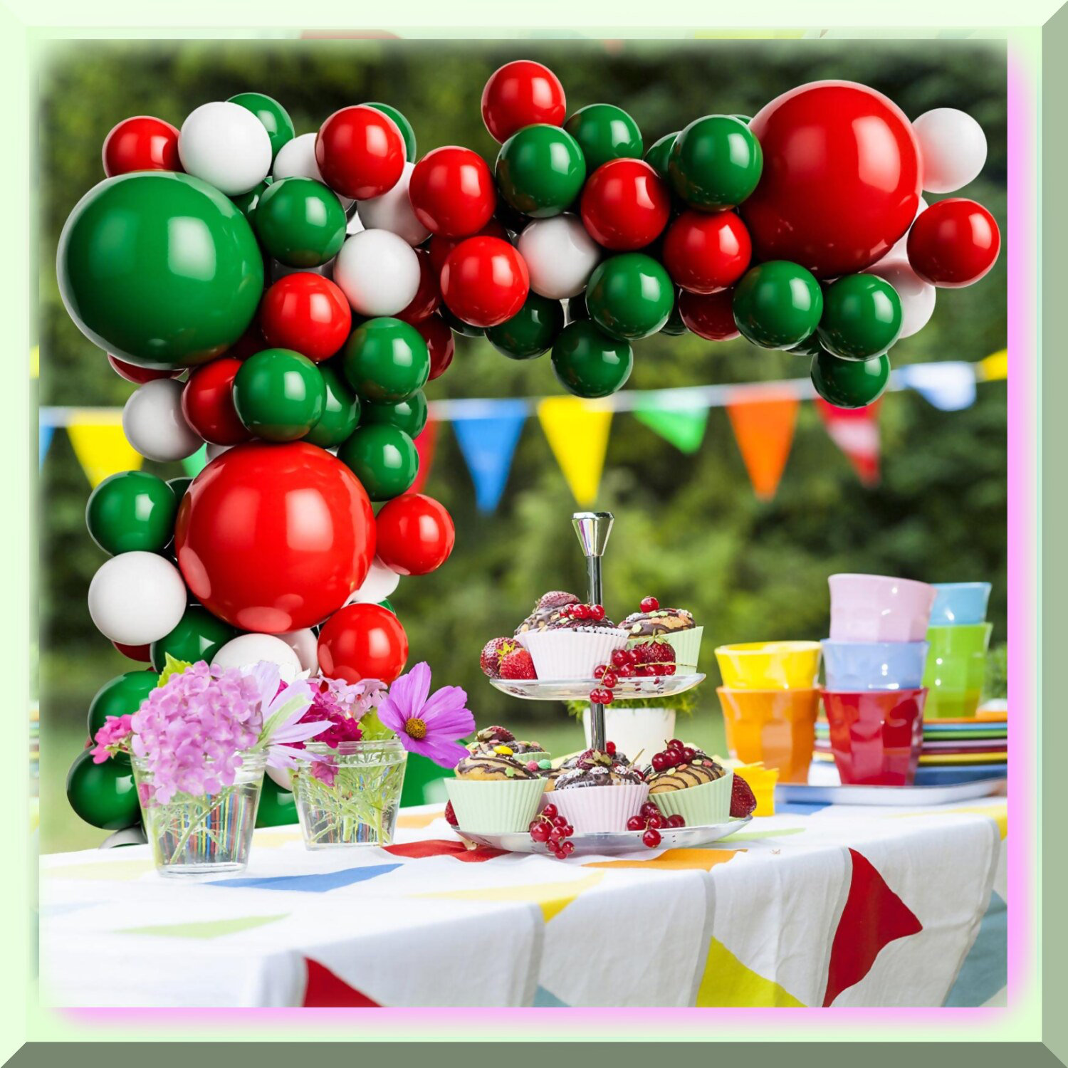 BRBCA Tropical Tots Fiesta Bunting Sign with Glitter - Wayfair Canada