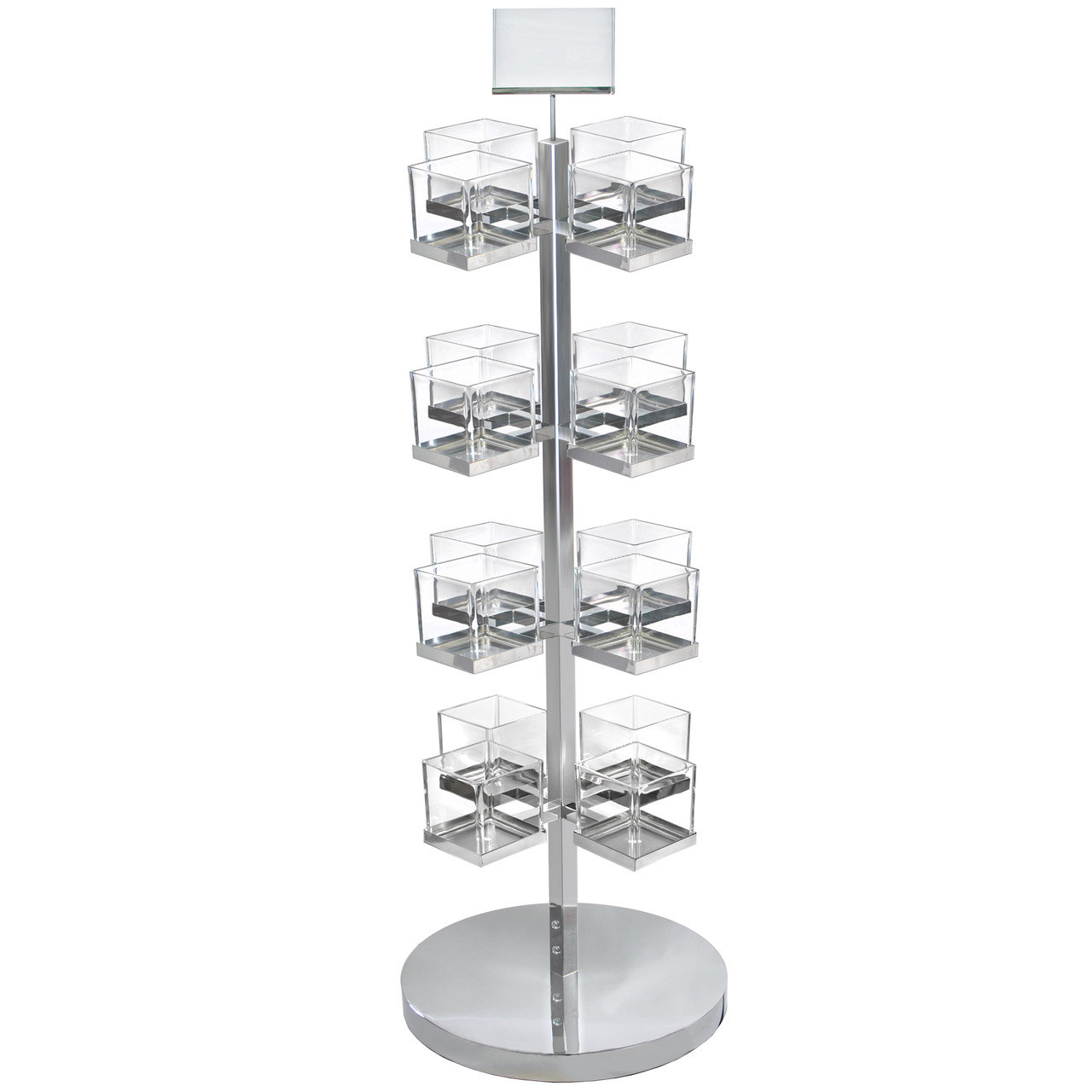 Azar Displays Chrome Arm Cube Bin Floor Tower Display - Wayfair Canada