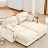Latitude Run® 2 - Seater Cloud Sectional , Beige Chenille, Ergonomic ...