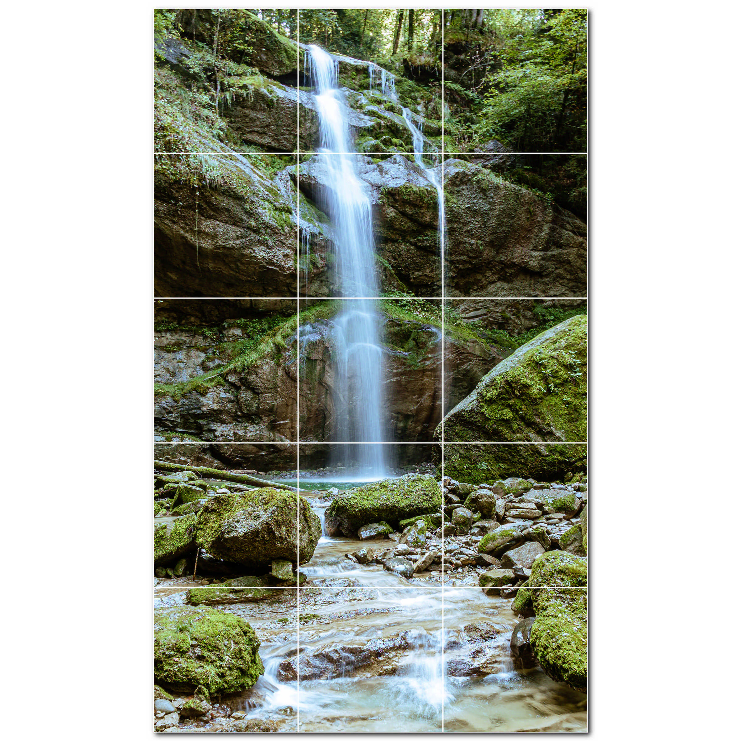 Picture-Tiles.com 18" x 30" Ceramic Waterfalls Photo Decorative Mural ...