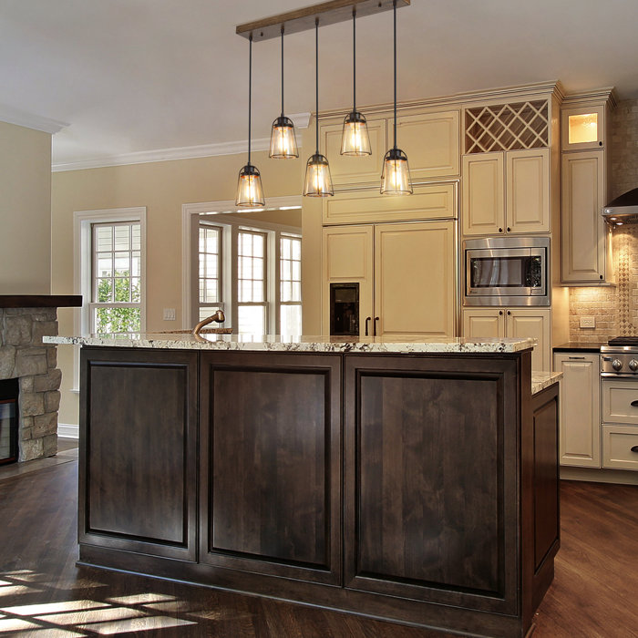 Longshore Tides Gofried 5 - Light Kitchen Island Linear Pendant Light ...