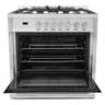 Cosmo 36 in. Nebula Collection 3.8 cu. ft. Gas Range, 5 Burners, Rapid ...